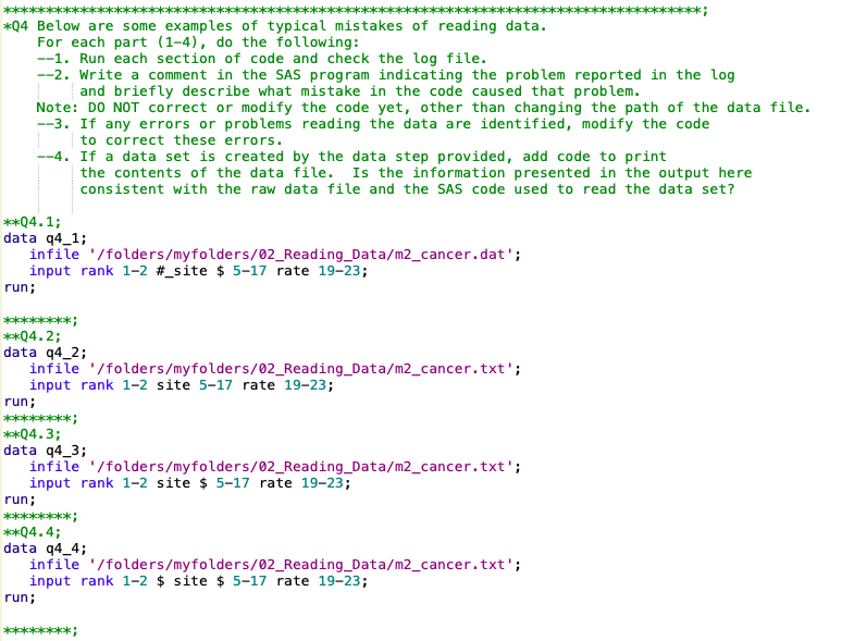 RUN EACH PART AND EXPLAIN THE ERROR AND HOW TO FIX IT | Chegg.com