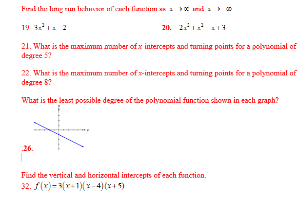 Solved Find the long run behavior of each function as x → | Chegg.com
