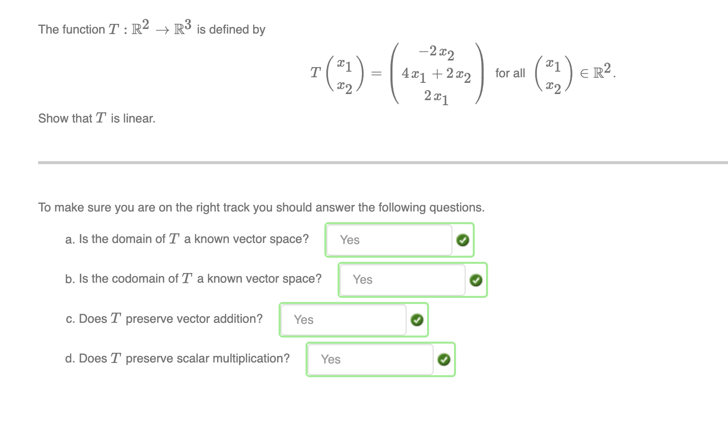 Solved The function T:R2→R3 is defined by | Chegg.com