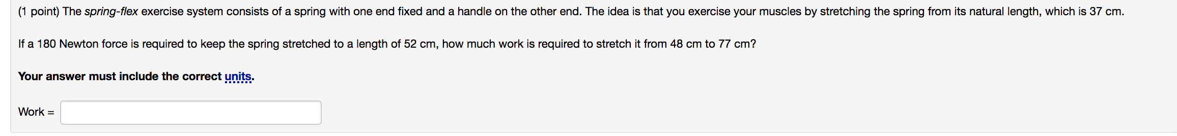 Solved (1 point) The spring-flex exercise system consists of | Chegg.com