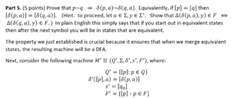Solved Part 5. (5 points) Prove that p- => (p.a)-3(4.a), | Chegg.com