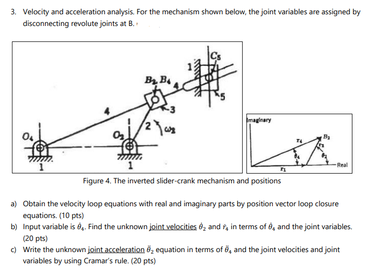 3. Velocity and acceleration analysis. For the | Chegg.com