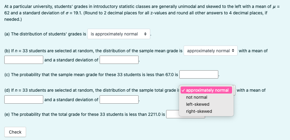 Solved NOTE: all off the drop down option things give the | Chegg.com