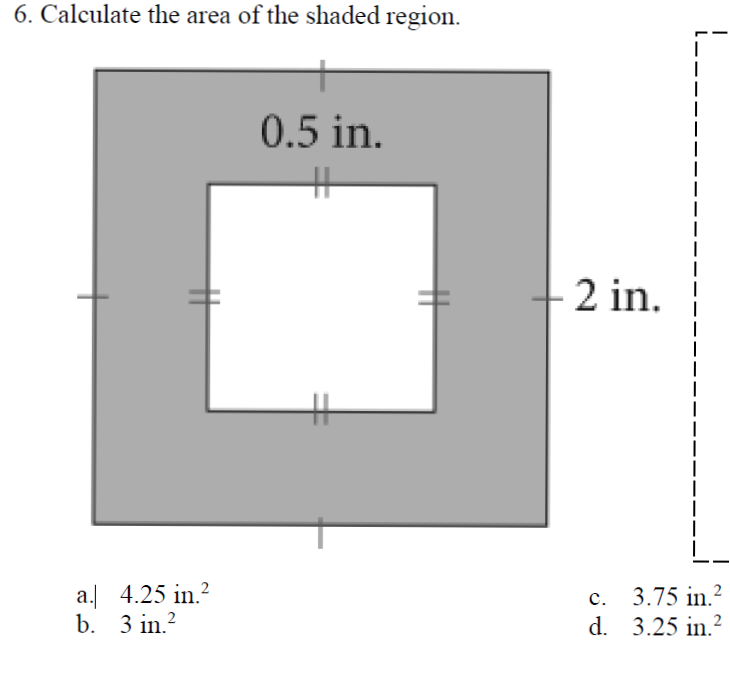 Solved 6. Calculate the area of the shaded region. | Chegg.com