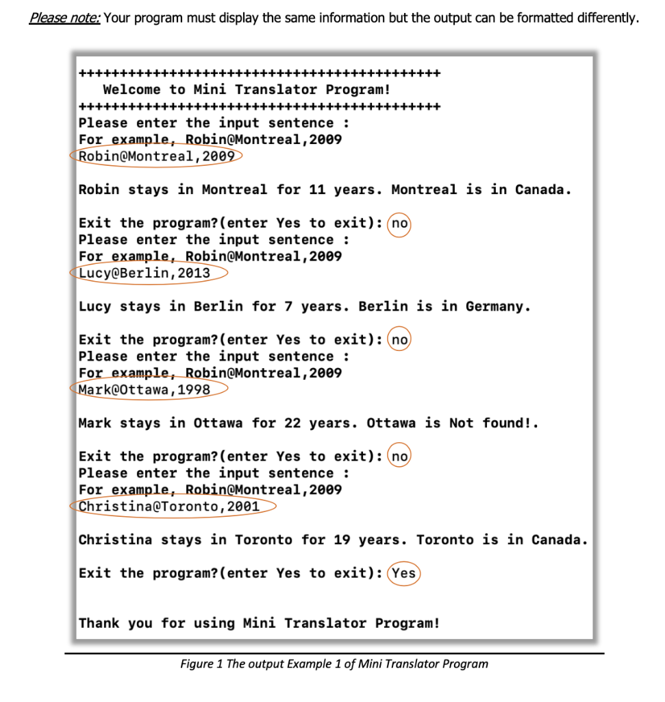 Solved Question #1: Mini Translator Program (6 pts) In this | Chegg.com