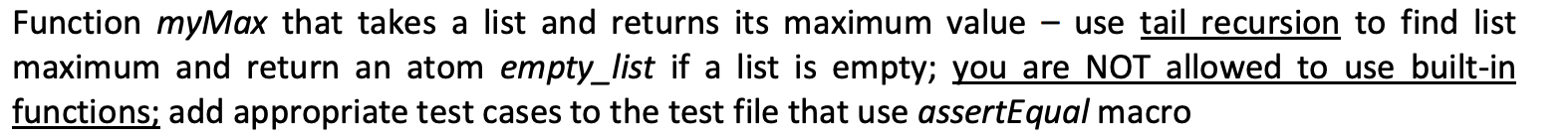 Function myMax that takes a list and returns its | Chegg.com