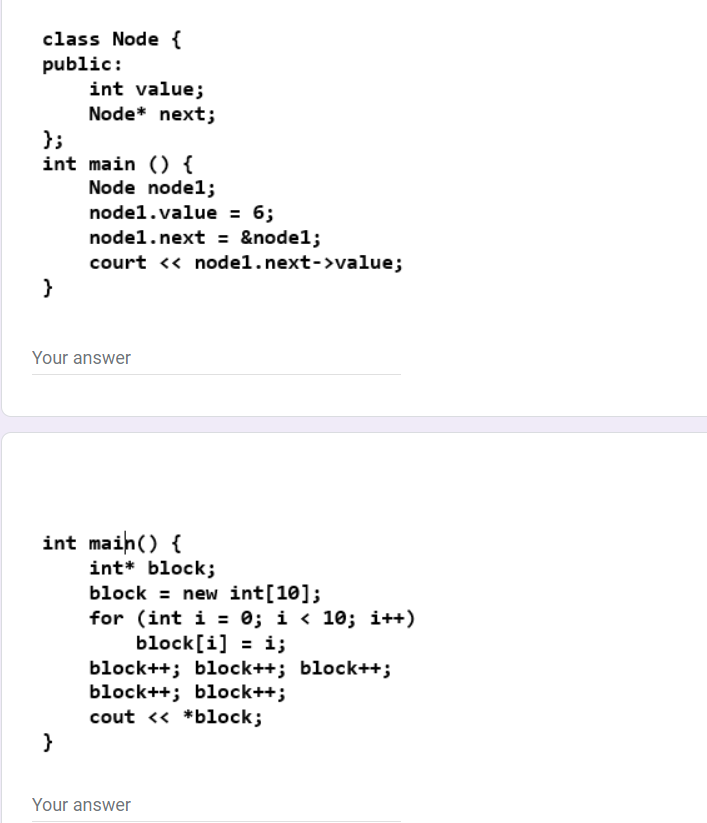 Solved class Node { public: int value; Node* next; }; int | Chegg.com