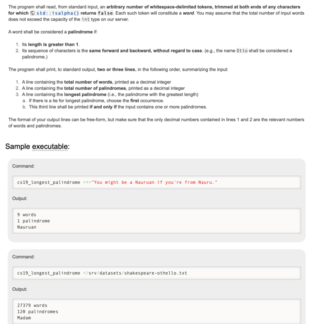 Solved The program shall read, from standard input, an | Chegg.com