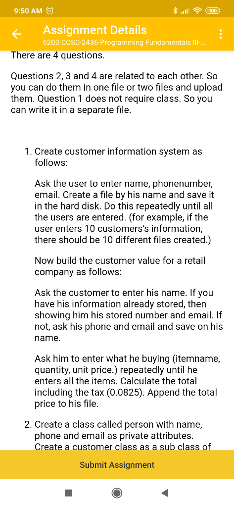 Solved 9:50 AM Ⓡull 100 Assignment Details | Chegg.com