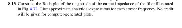 Solved 3.13 Construct the Bode plot of the magnitude of the | Chegg.com
