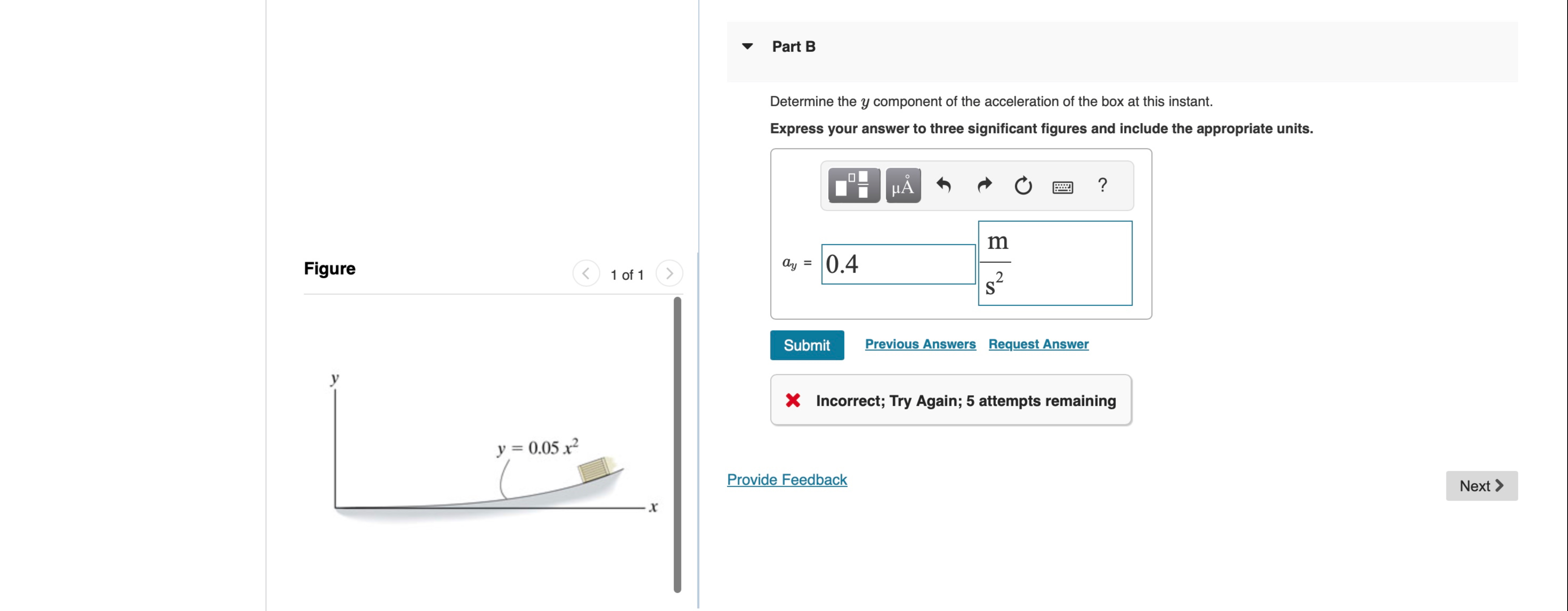The box slides down the slope described by the | Chegg.com