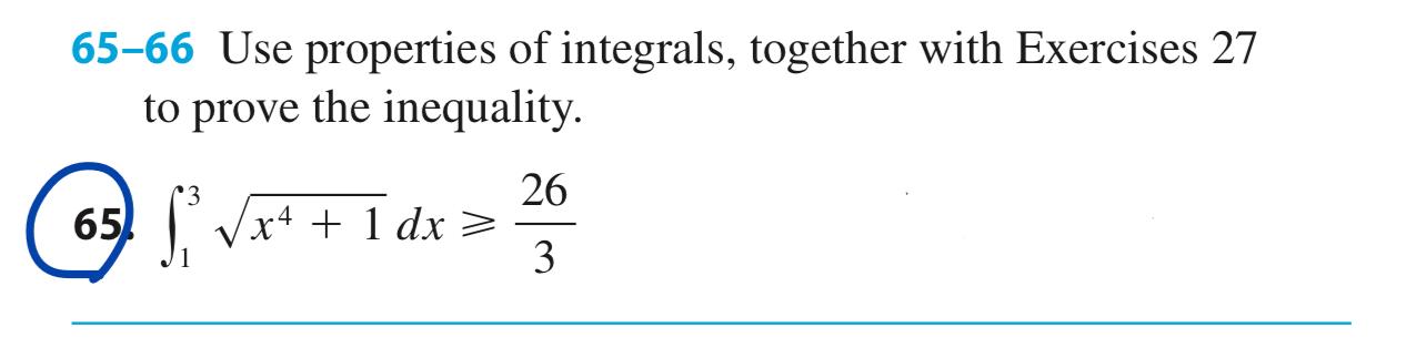 Solved 65-66 Use properties of integrals, together with | Chegg.com