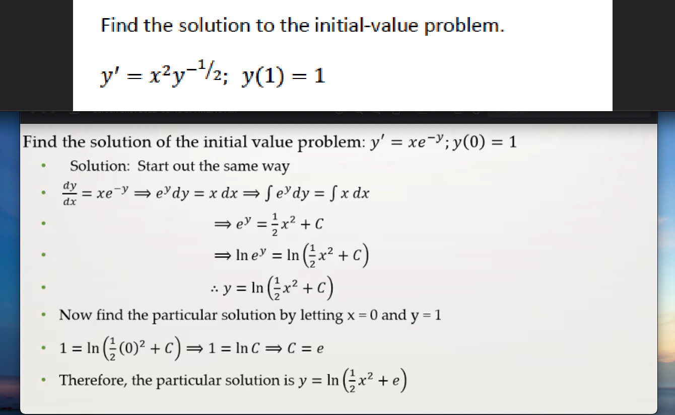 Solved Find the solution to the initial-value problem. y' = | Chegg.com