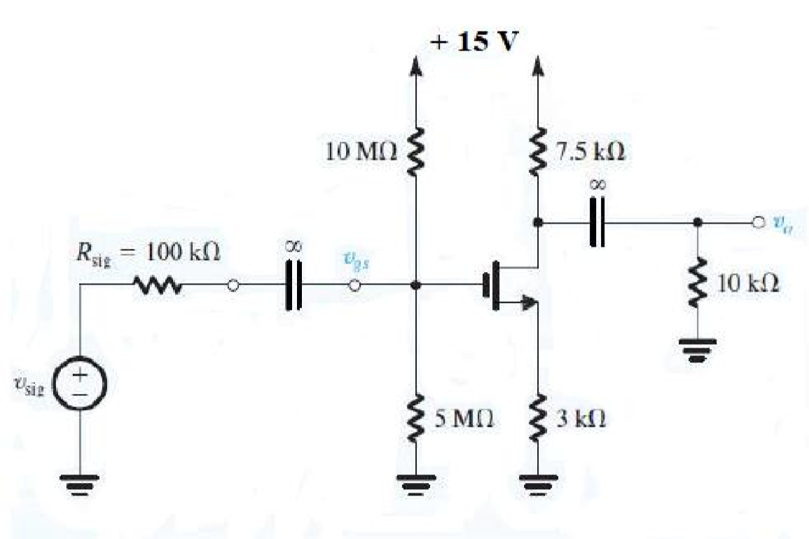 Solved Analyze the amplifier circuit shown in Figure 1 for | Chegg.com