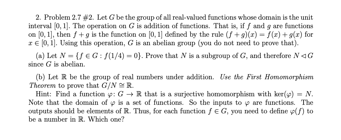 Solved 2. Problem 2.7#2. Let G be the group of all | Chegg.com
