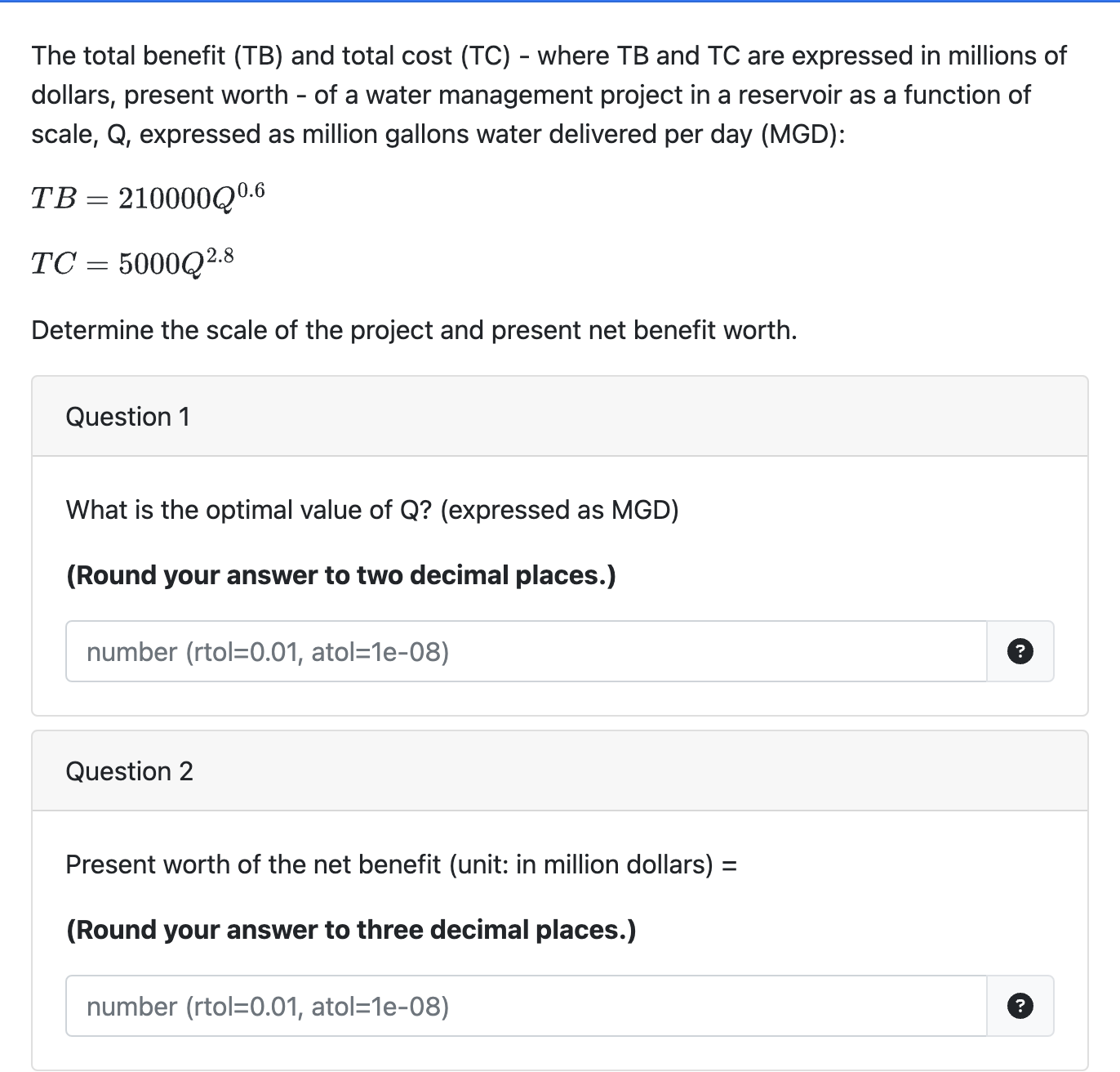 Solved The total benefit (TB) and total cost (TC) - where TB | Chegg.com