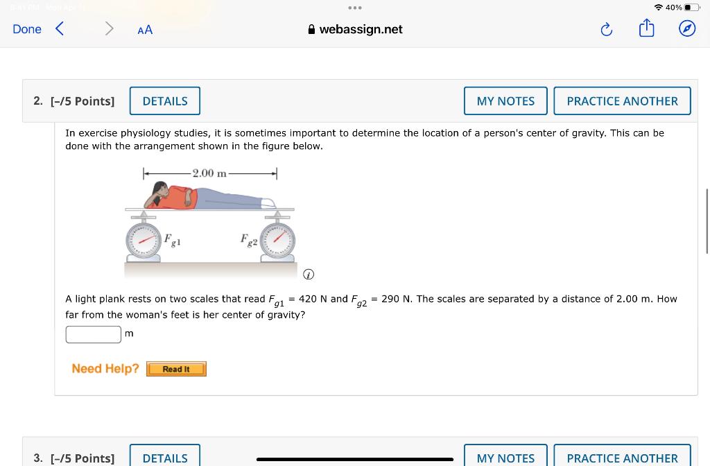 Solved 40% Done AA webassign.net 2. [-15 Points) DETAILS | Chegg.com
