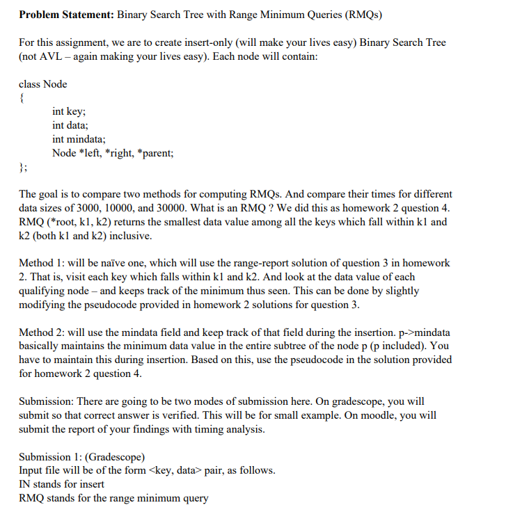 Solved Problem Statement Binary Search Tree With Range 
