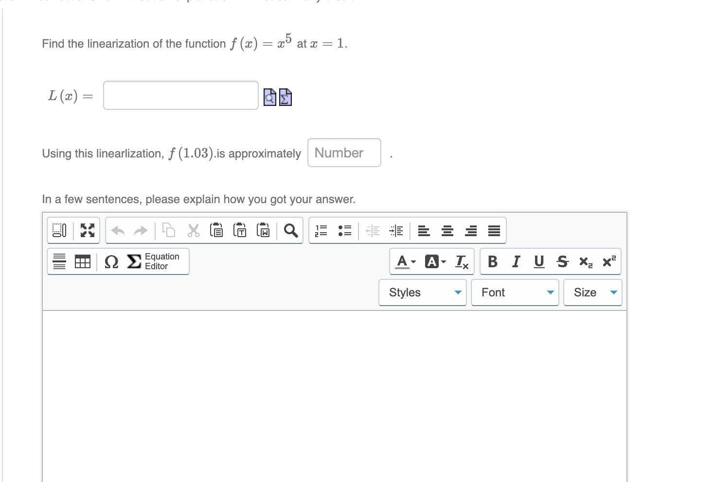 Solved Find the linearization of the function f (x) = 25 at | Chegg.com