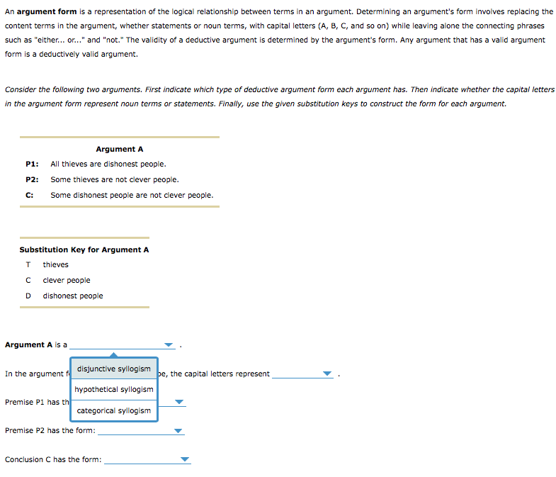 Solved An argument form is a representation of the logical | Chegg.com