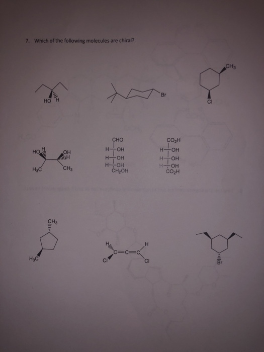 Solved STEREOCHEMISTRY Exercise, using Molecular Models) 1. | Chegg.com