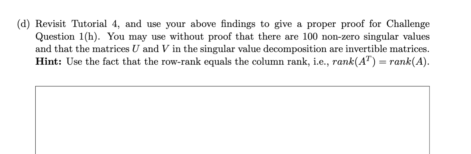 Solved Question 1: Matrix Multiplication Revisited Let A be | Chegg.com