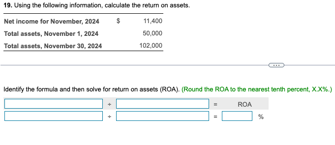 Solved 19. Using the following information, calculate the | Chegg.com