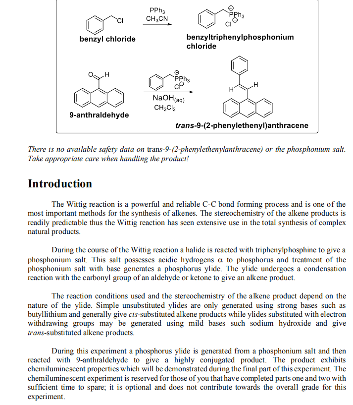 Solved benzyl chloride benzyltriphenylphosphonium chloride | Chegg.com