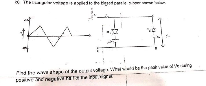 Solved the triangular voltage is applied to biased parallel | Chegg.com