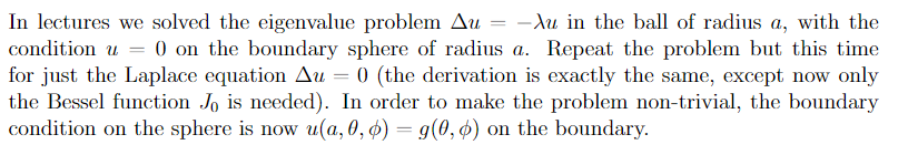 Solved In lectures we solved the eigenvalue problem Au = - | Chegg.com
