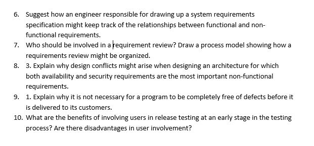 Solved 6. Suggest how an engineer responsible for drawing up | Chegg.com