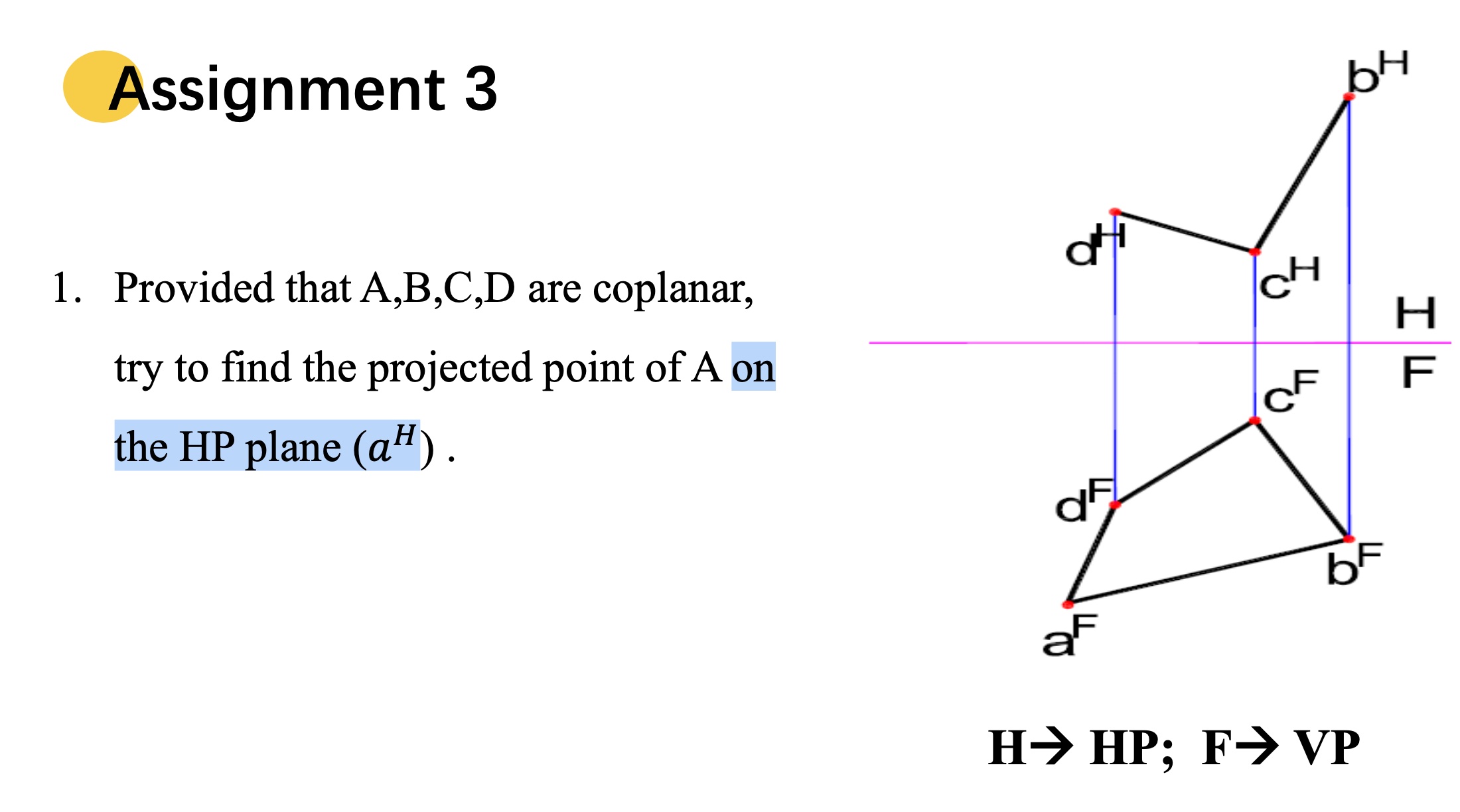 Solved Assignment 3 1. Provided that A,B,C,D are coplanar, | Chegg.com