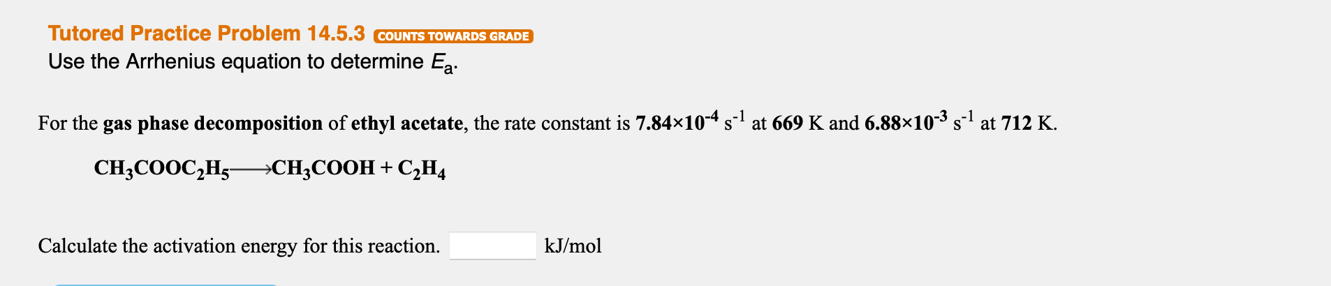 Solved Tutored Practice Problem 14.5.3 COUNTS TOWARDS GRADE | Chegg.com