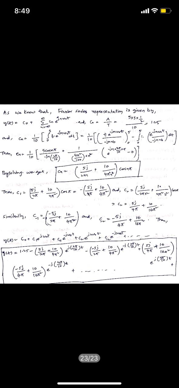 Solved 8:49 جال 0 $ En Irwote 5x5* As we know that, Fouster | Chegg.com