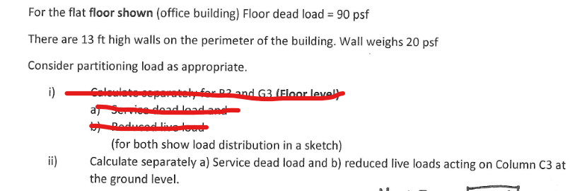 For the flat floor shown (office building) Floor dead | Chegg.com