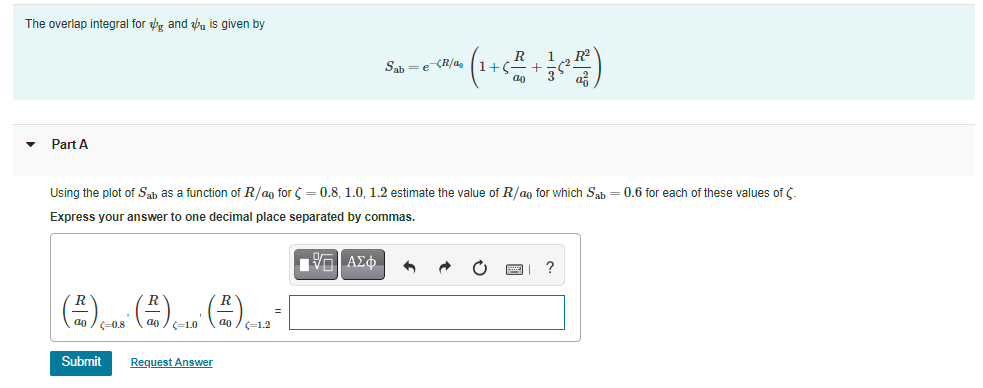 Solved The overlap integral for Hy and Wu is given by | Chegg.com
