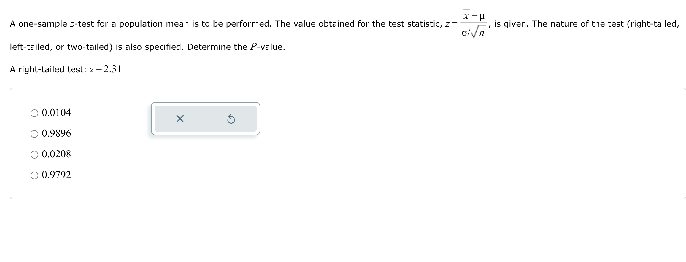 Solved A one-sample z-test for a population mean is to be | Chegg.com