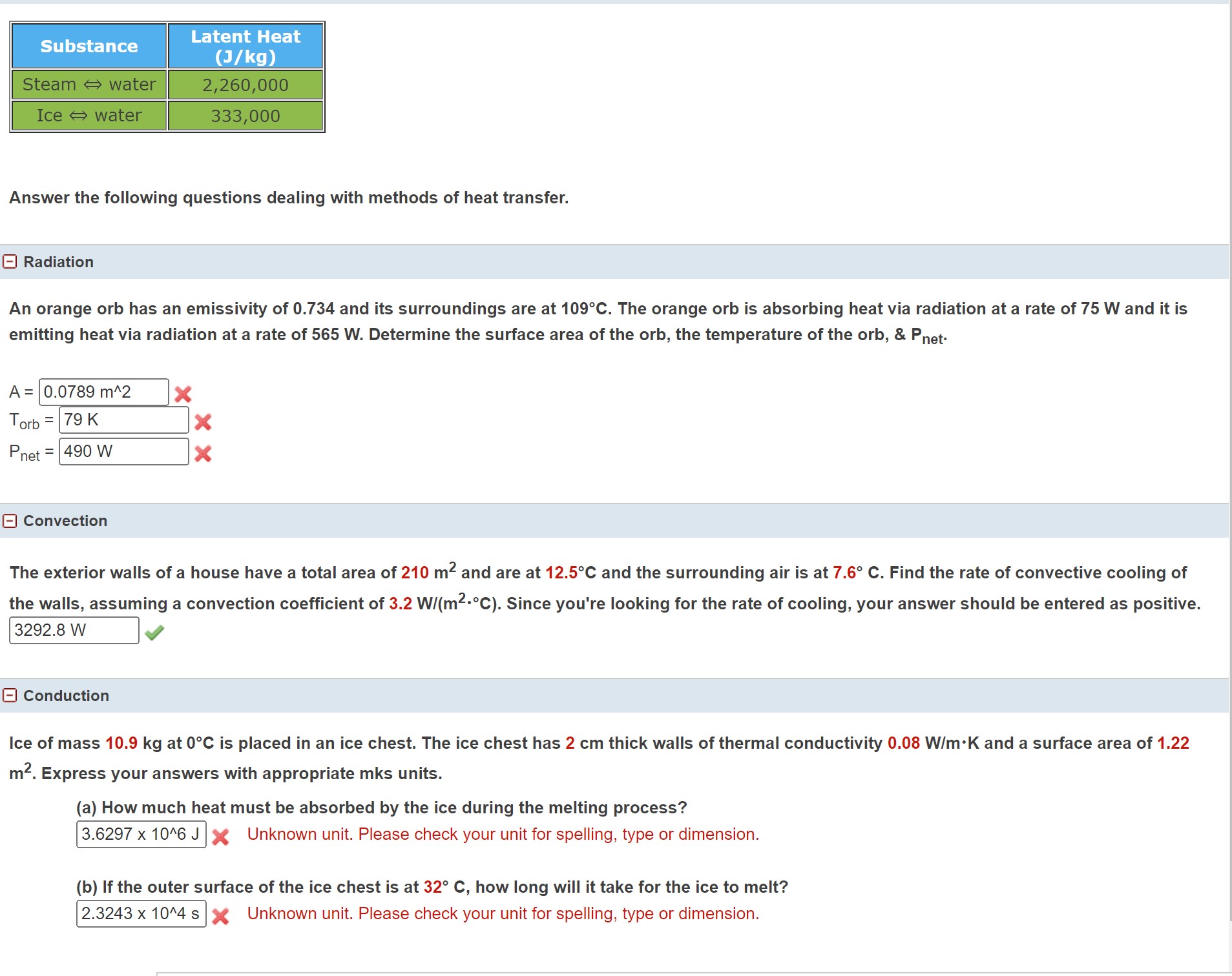 Solved Please solve the incorrect problems. I have posted | Chegg.com