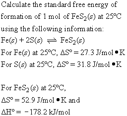 Solved Calculate the standard free energy of formation of 1 | Chegg.com