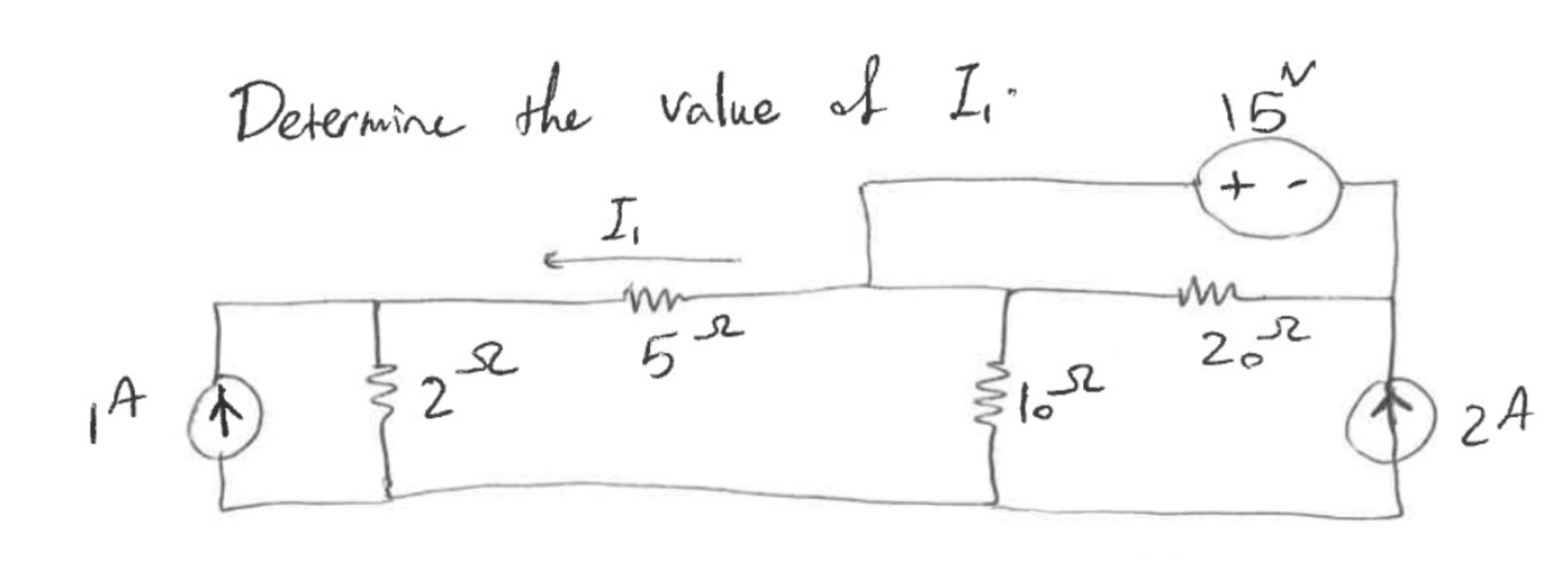 Solved Determine the value of I. 15 + I m e 5 2.2 2 your 14 | Chegg.com