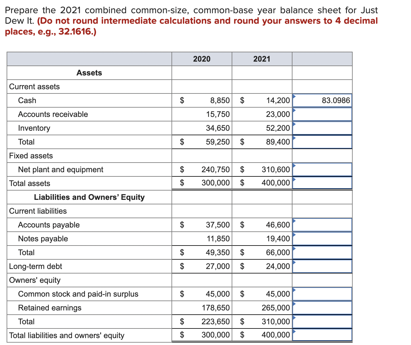 Solved Just Dew It Corporation reports the following balance | Chegg.com