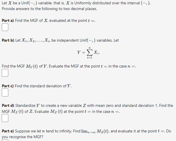 Solved Let x ﻿be a Unif , | Chegg.com