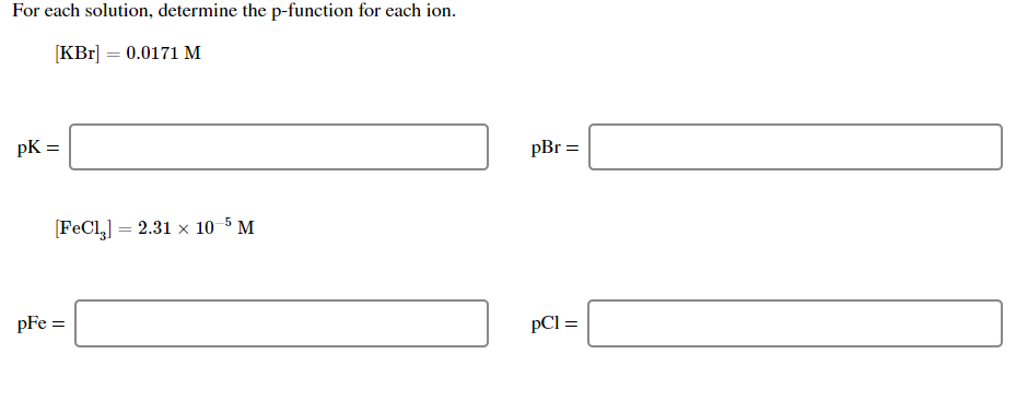 Solved For each solution, determine the p-function for each | Chegg.com