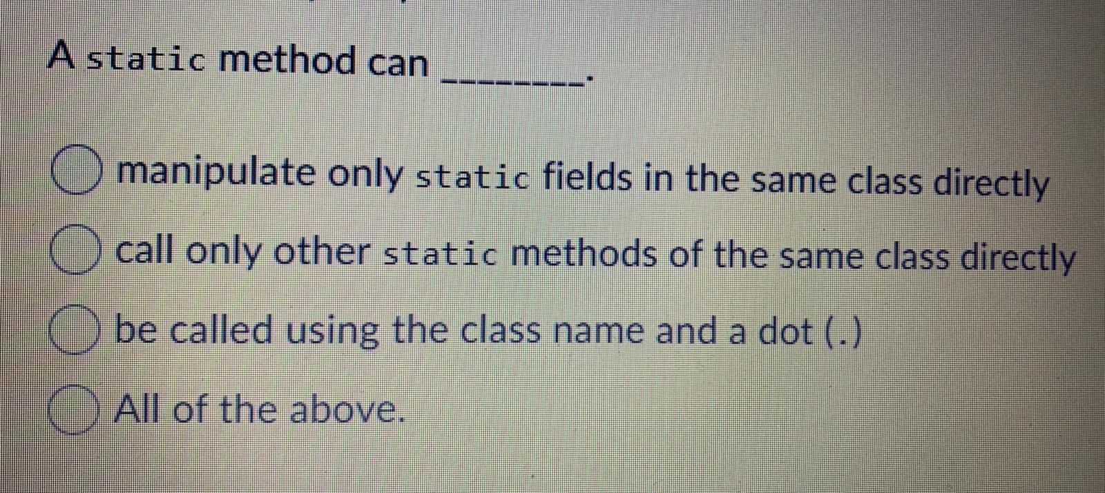 Solved Method calls cannot be distinguished by O return type | Chegg.com
