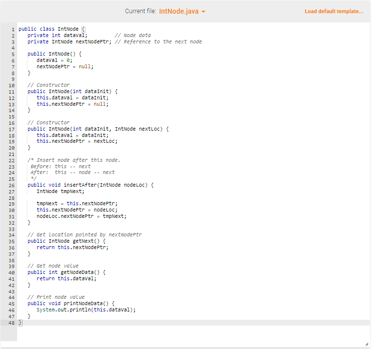 Solved 9.10 LAB: Index of list item Given the IntNode class, | Chegg.com