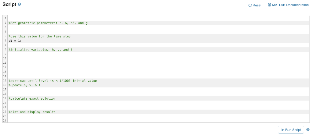 Solved ENGR 1221 - Programming MATLAB (7047) > Exercise 14 > | Chegg.com