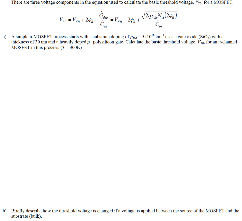 Solved There are three voltage components in the equation | Chegg.com