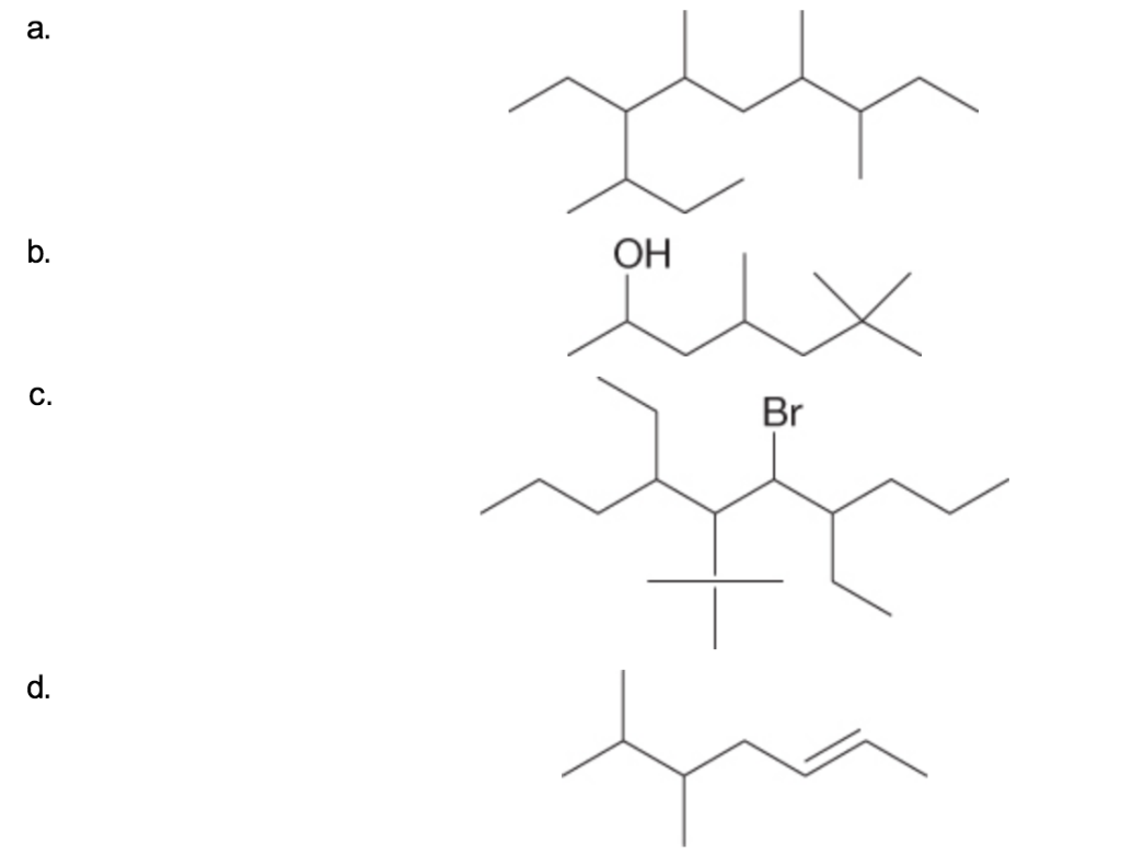 Solved I . Write a bond-line formula for each of the | Chegg.com