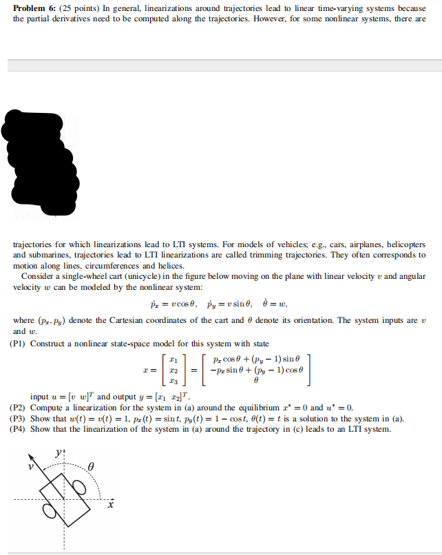 Solved Problem 6: ( 25 points) In general, linearizations | Chegg.com