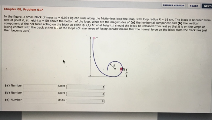 Solved PRINTER VERSION BACK NEXT Chapter 08, Problem 017 In | Chegg.com